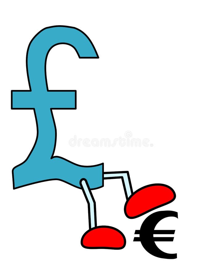 Pound crush Euro stock illustration. Illustration of crisis - 7359839
