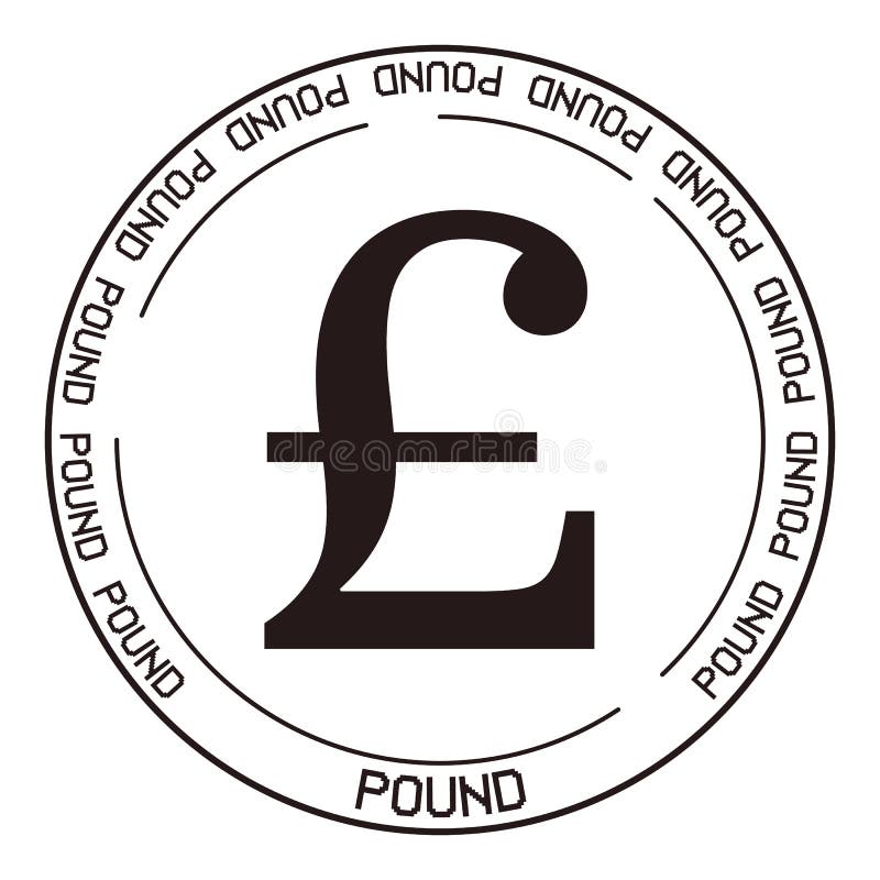 Pound Currency Logo on White Background. Simple Flat Vector ...