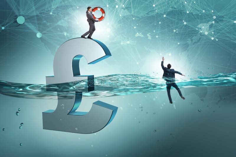 Pound GBP Currency Devaluation and Exchange Rate Concept Stock Photo ...