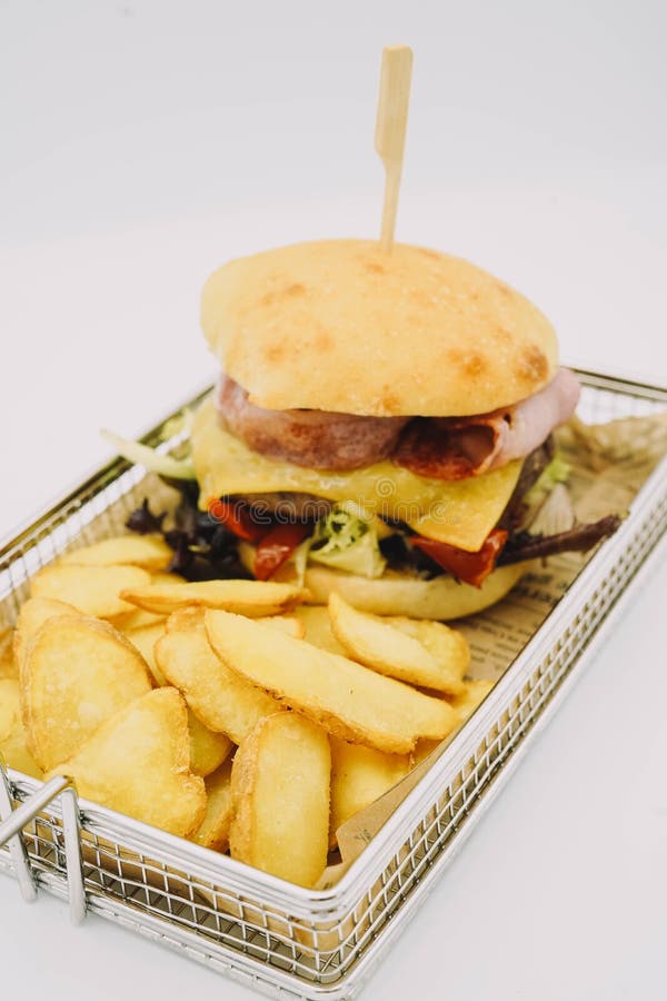 300 Pound Gourmet Burger with Cheddar Cheese Stock Image - Image of ...