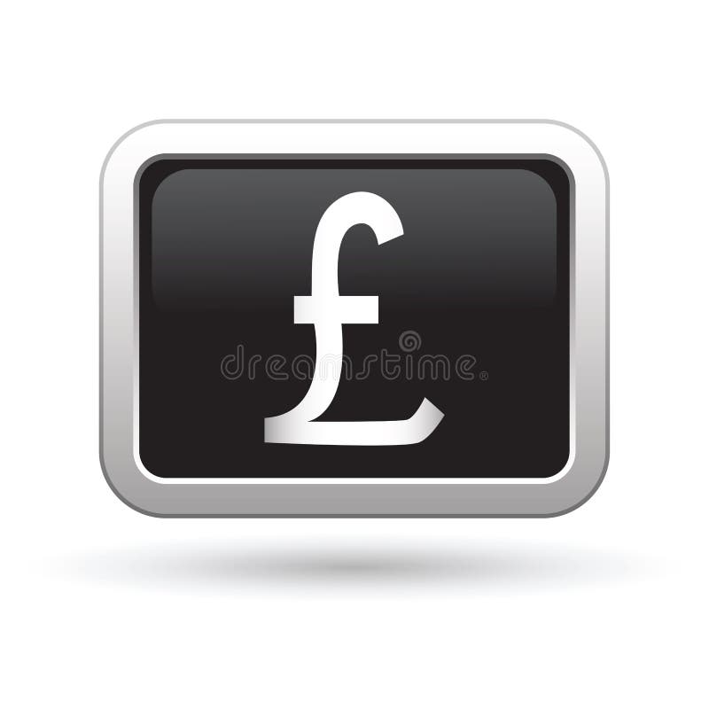 Pound icon on the button stock vector. Illustration of button - 107672146