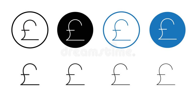 Pound Icon Isolated Flat Vector in Outline Stock Vector - Illustration ...