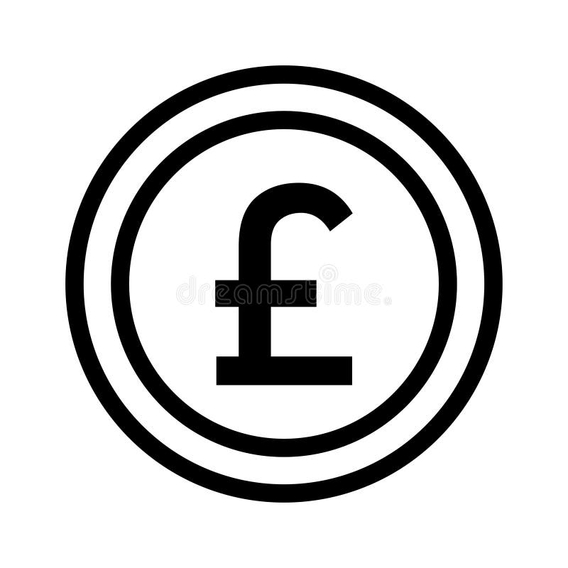 Pound icon stock vector. Illustration of line, sign - 100494242