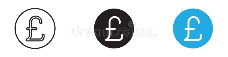 Pound Icon Thin Line Illustration Stock Illustration - Illustration of ...
