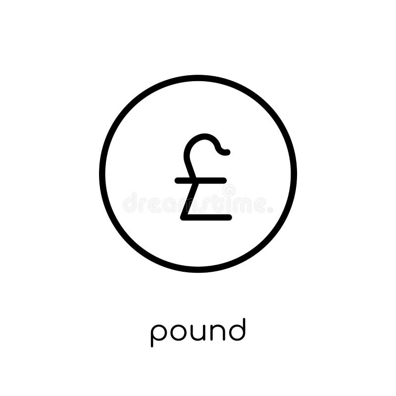 Pound Icon. Trendy Flat Vector Pound Icon on White Background Fr Stock ...