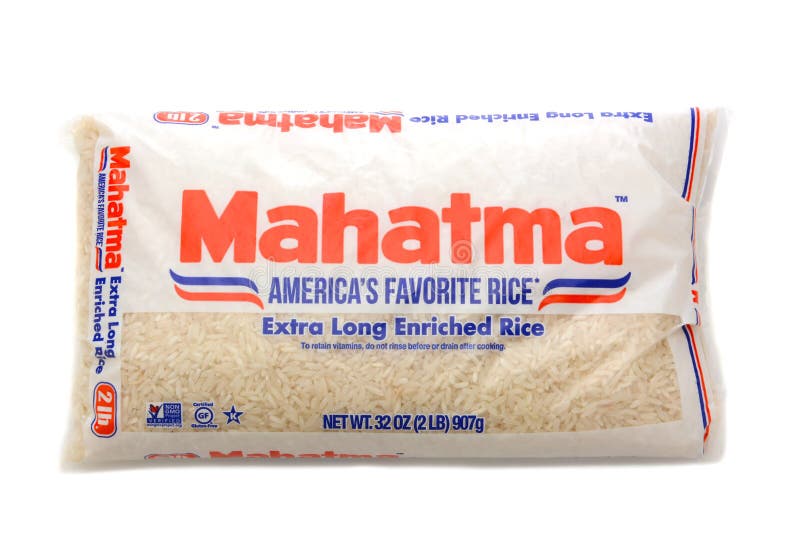 A 2 Pound Package of Mahatma Extra Long Enriched Rice Editorial Stock ...