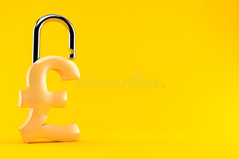 Pound Key with Padlock stock illustration. Illustration of growth ...