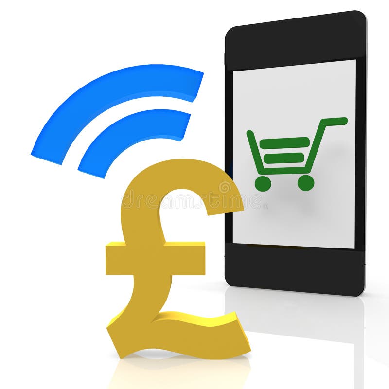 Pound payment stock illustration. Illustration of technology - 31932002