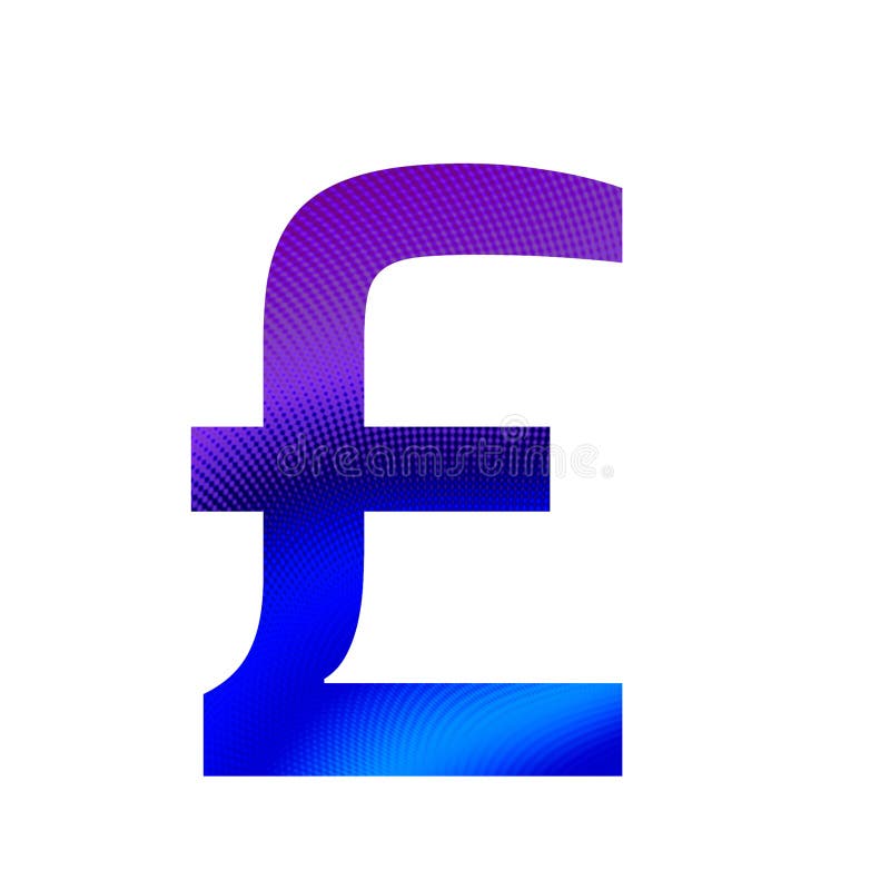 Pound Sign of the Alphabet Made with a Purple and Blue Background Stock ...