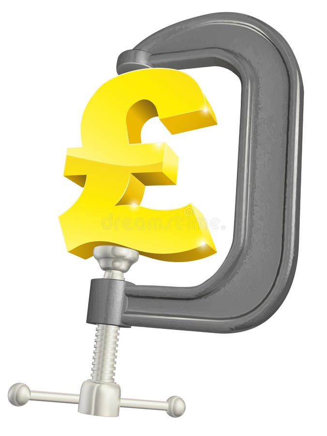 Squeezing the Pound stock illustration. Illustration of crunch - 5263593