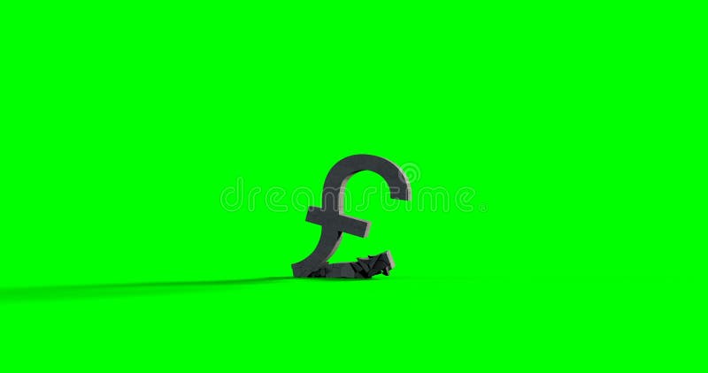 Pound Sign Falling Against Green Screen Stock Illustration ...