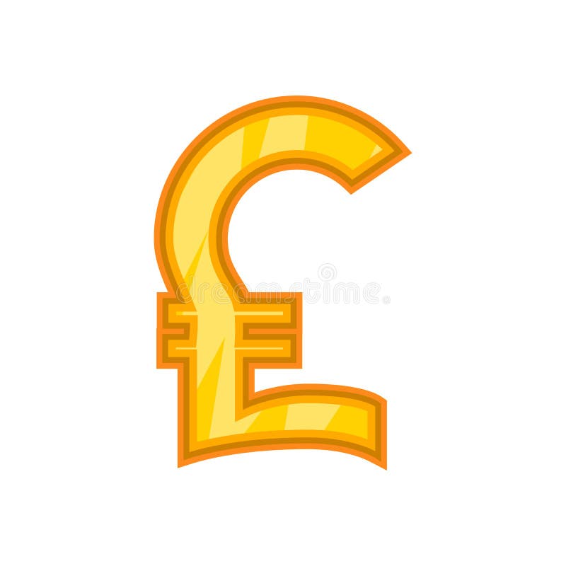 Pound Sign Icon, Cartoon Style Stock Vector - Illustration of finance ...