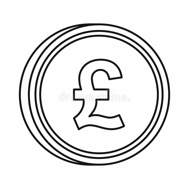 Sign Pound Sterling Icon, Cartoon Style Stock Illustration ...