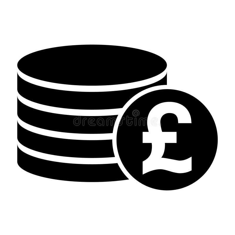 Pound Stack Coin, Flat Icon Money Design, Cash Sign Vector Illustration ...