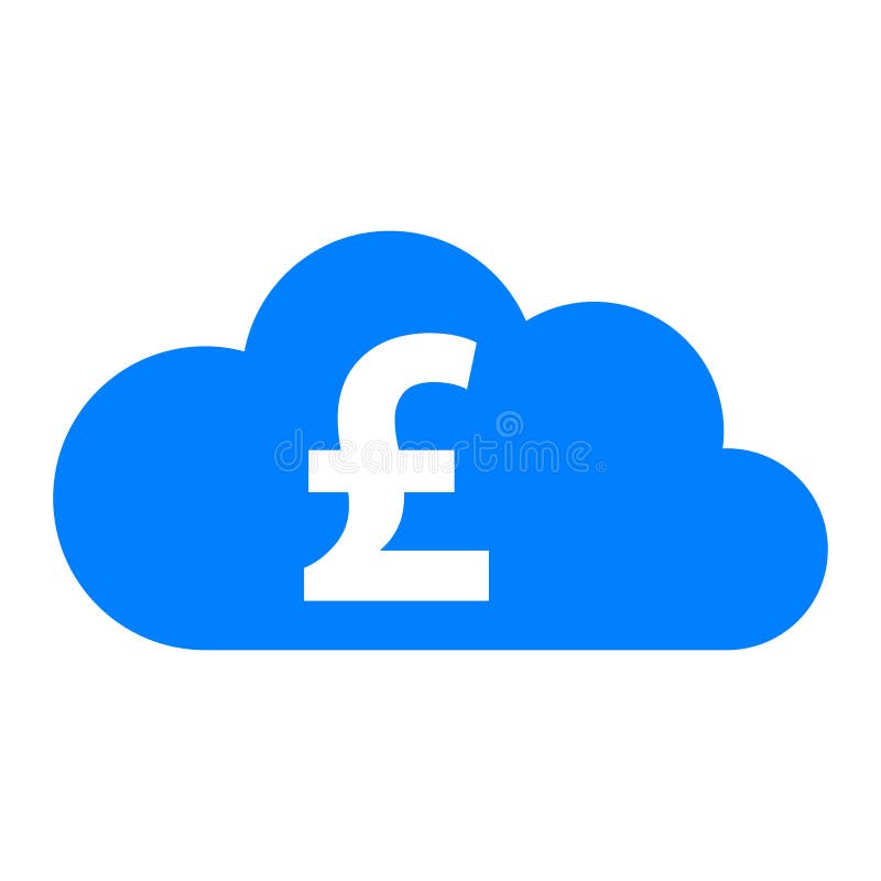 Pound sterling and cloud stock vector. Illustration of finance - 168982094