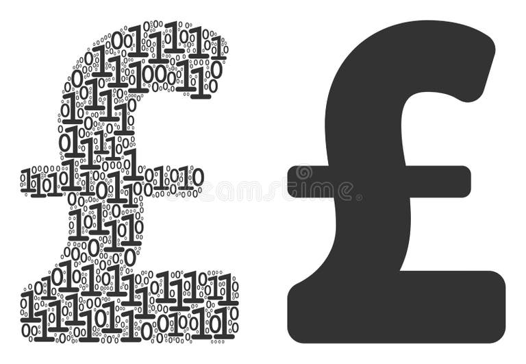 Pound Sterling Collage of Binary Digits Stock Vector - Illustration of ...