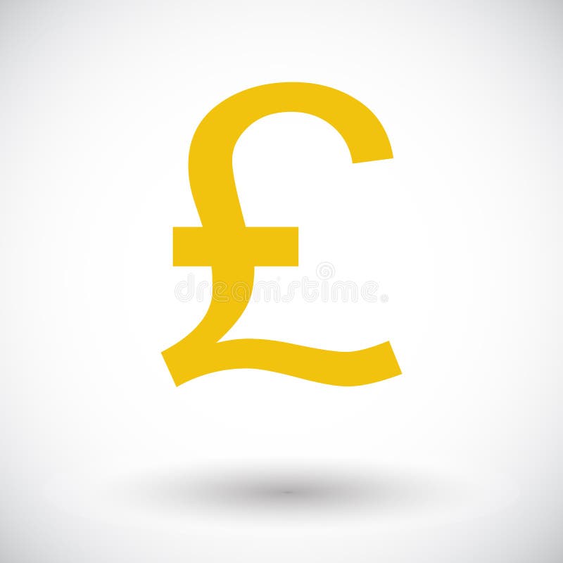 Pound sterling icon flat stock vector. Illustration of symbol - 95786657