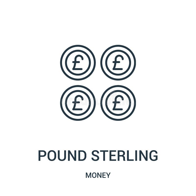 Pound Sterling Icon Vector from Money Collection. Thin Line Pound ...