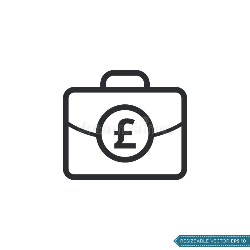 Pound Sterling Money Bag Icon Vector. Suitcase Money Sign Flat Design ...