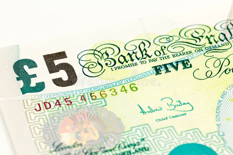 5 Pound Sterling Note Obverse Editorial Photography - Image of british ...