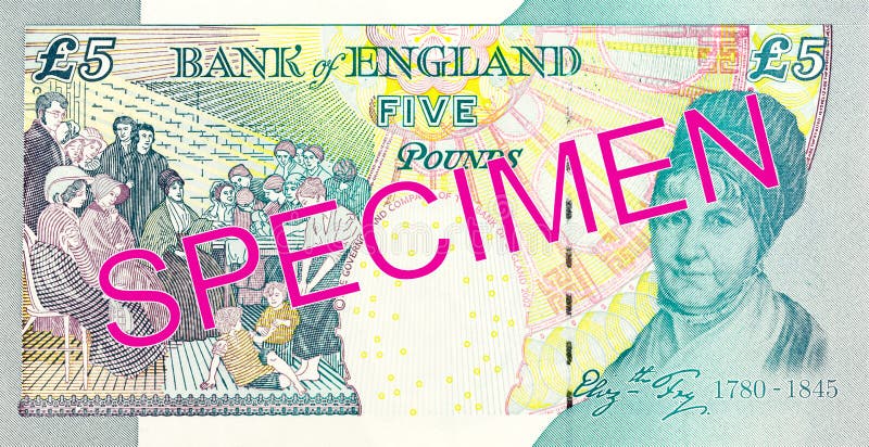 5 Pound Sterling Note Reverse Editorial Stock Image - Image of ...