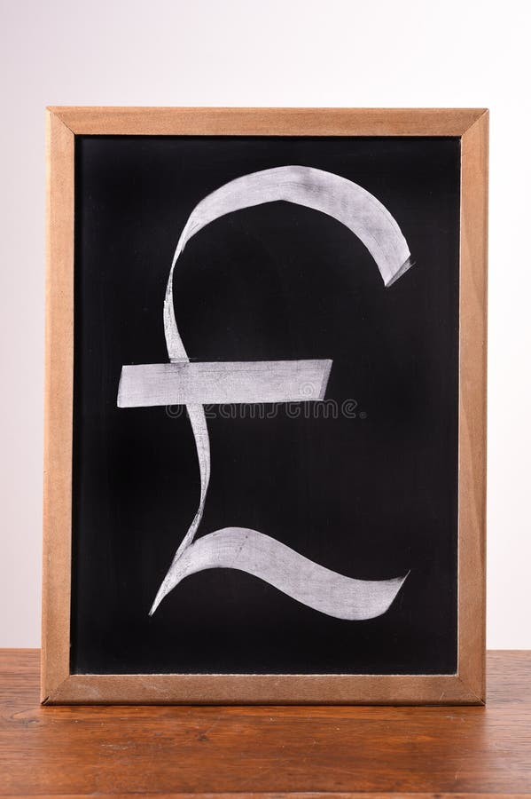 Pound Sterling Sign Written with a Chalk Stock Image - Image of ...