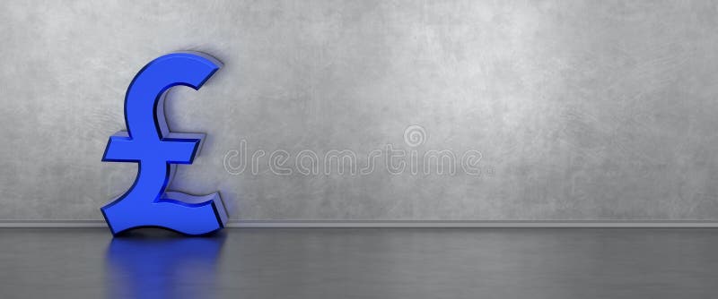 Pound Symbol. Blue Pound Currency Sign Stock Illustration ...