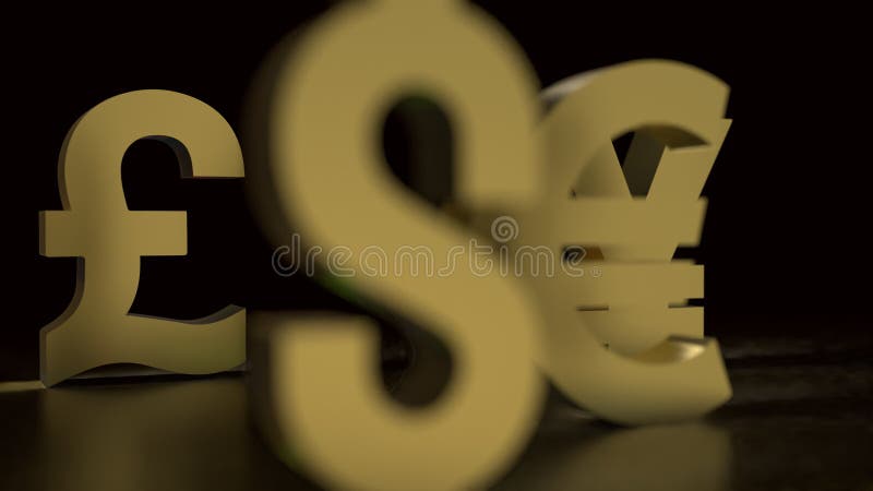 The Pound Symbol for Business Concept 3d Rendering Stock Illustration ...