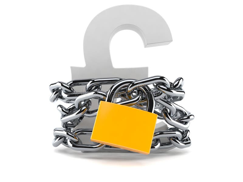 Pound Key with Padlock stock illustration. Illustration of growth ...