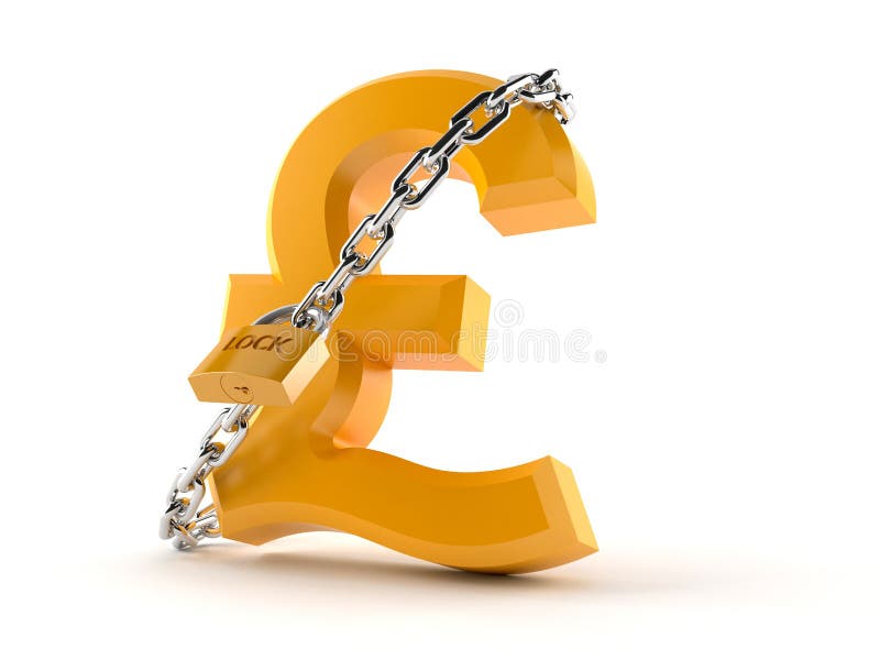 Pound Key with Padlock stock illustration. Illustration of growth ...