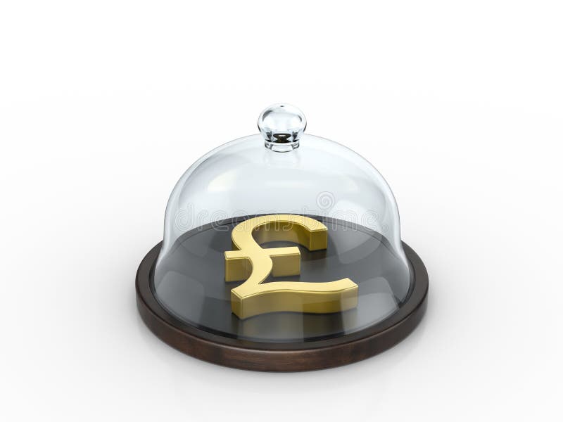 Pound Symbol Under the Dome Stock Illustration - Illustration of golden ...