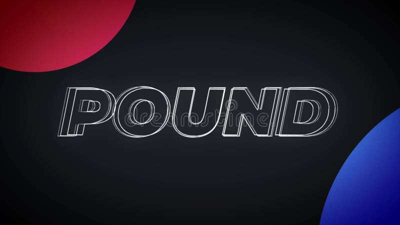 Pound Text Animation Background Stock Footage - Video of investment ...