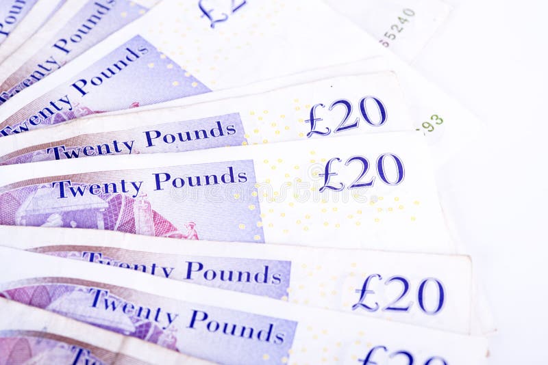 Pounds Banknotes on a White Background Editorial Stock Image - Image of ...