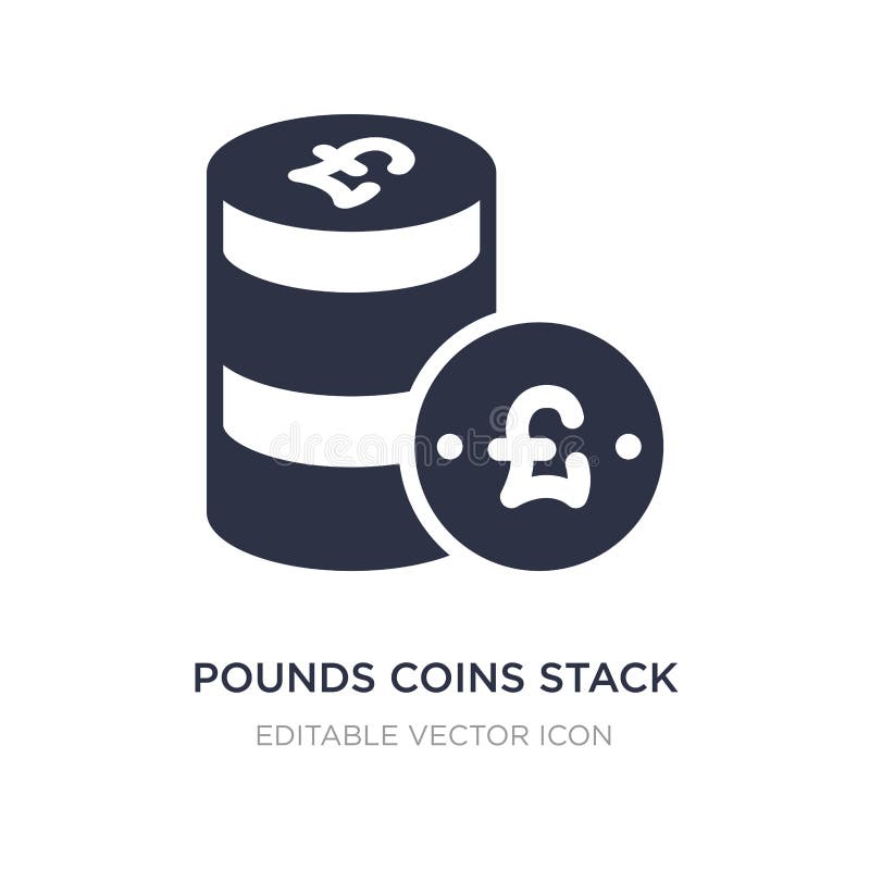 Pounds Coins Stack Icon In Trendy Design Style. Pounds Coins Stack Icon ...