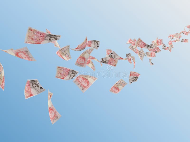 Flying Pounds stock photo. Image of closeup, currency - 16840040
