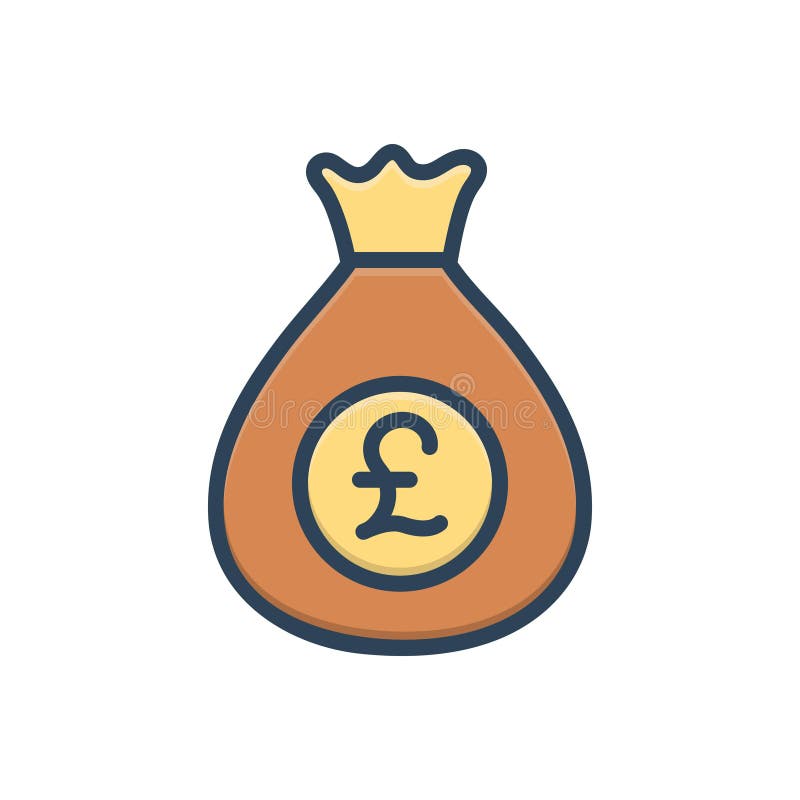 Color Illustration Icon for Pounds, British and Capital Cash Stock ...