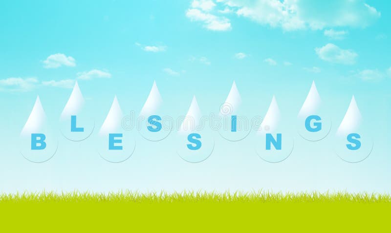 Pour Blessings stock illustration. Illustration of design - 25963008
