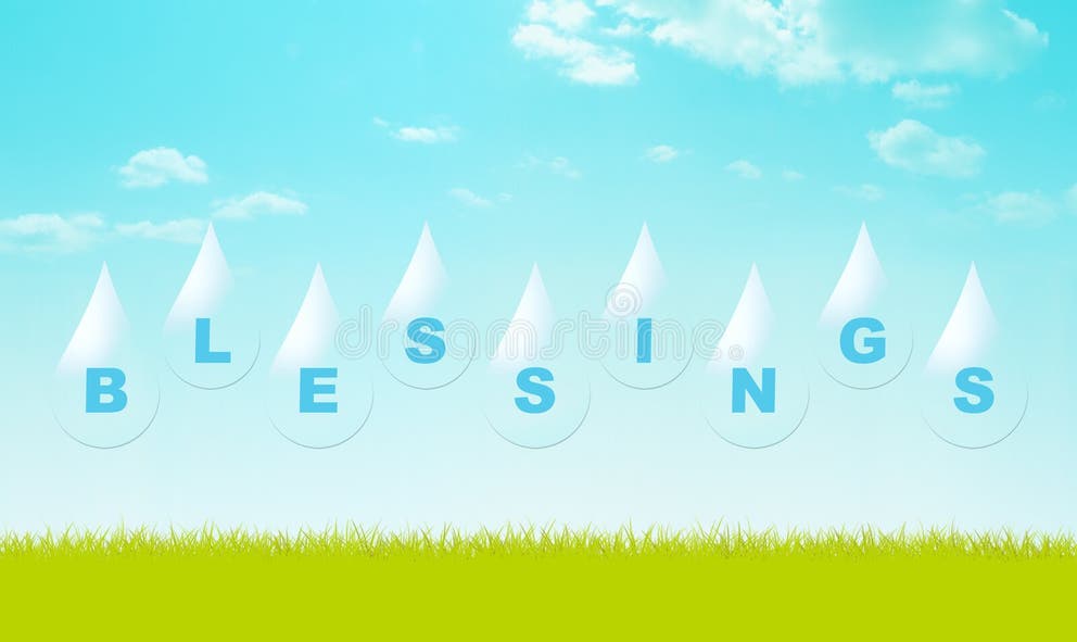 Pour Blessings stock illustration. Illustration of design - 25963008