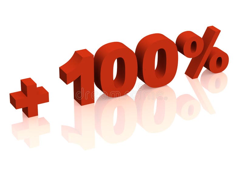 Rouge Cent Pour Cent Outre De Symbole Illustration Stock - Illustration ...