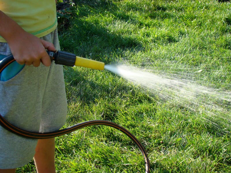 Pour stock image. Image of baby, irrigation, lawn, water - 58271313