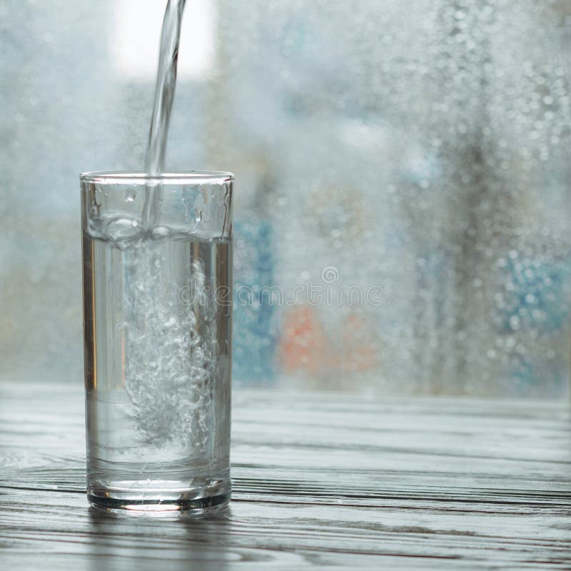 Pour Clean Drinking Water into a Glass Stock Image - Image of fresh ...