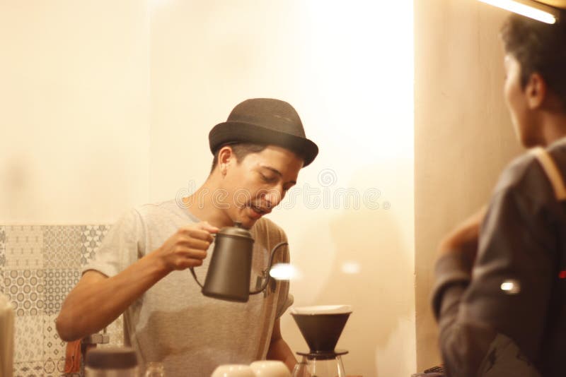 Behind Bar coffee stock photo. Image of coffee, brewing - 148368906