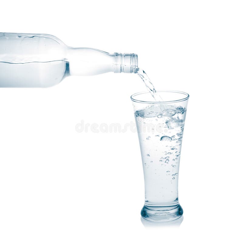 Pour into a Glass Isolated on a White Background. Stock Photo - Image ...