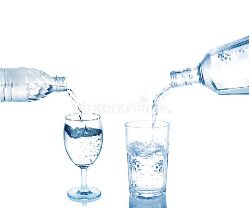Pour into a Glass Isolated on a White Background - Drink Concept Stock ...