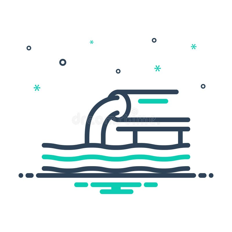 Mix Icon for Pour, Stream and Flow Stock Illustration - Illustration of ...