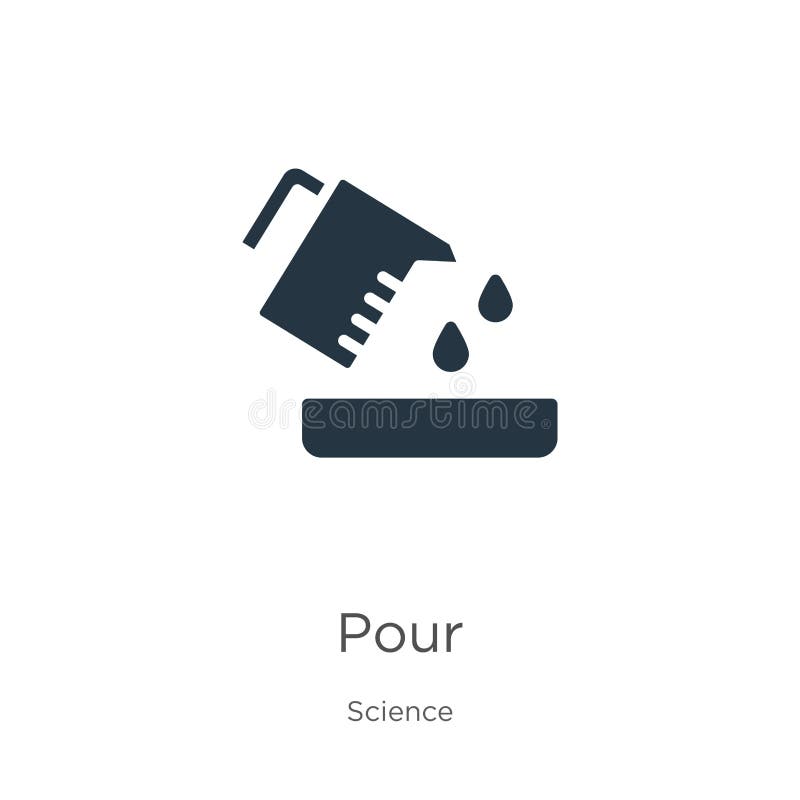 Pour Icon Vector. Trendy Flat Pour Icon from Science Collection ...