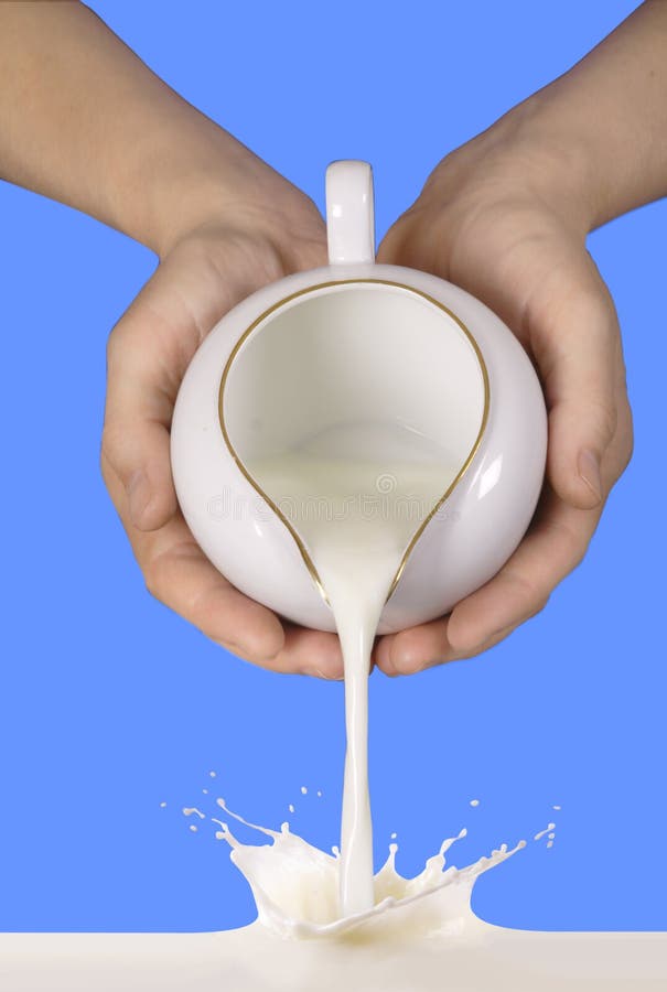 Pour milk stock image. Image of hand, beverage, freshness - 6034893