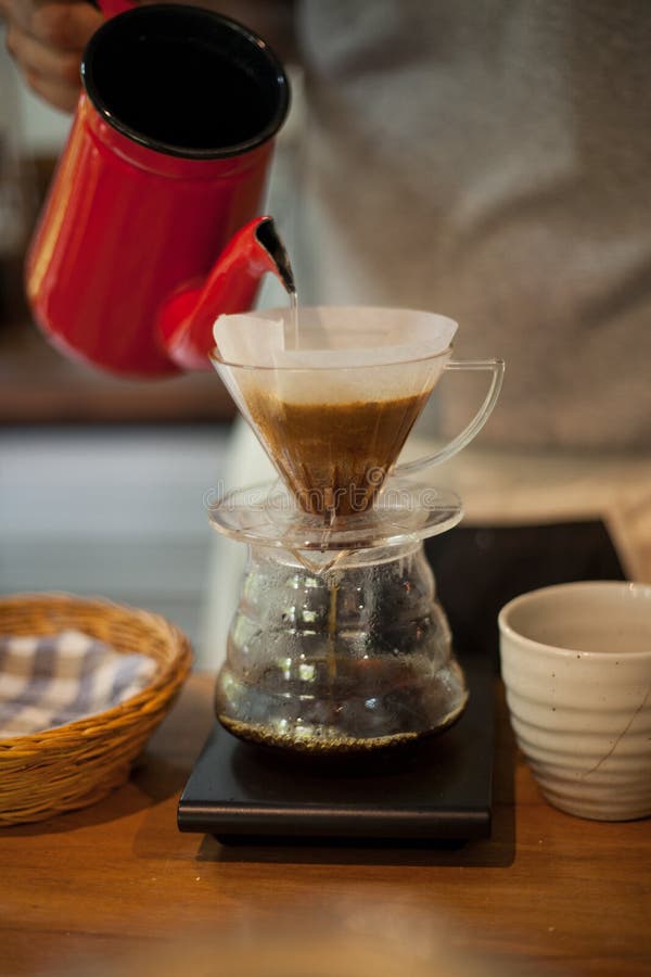 Pour Over Coffee Drip Brewing Stock Photo - Image of alcohol, drink ...