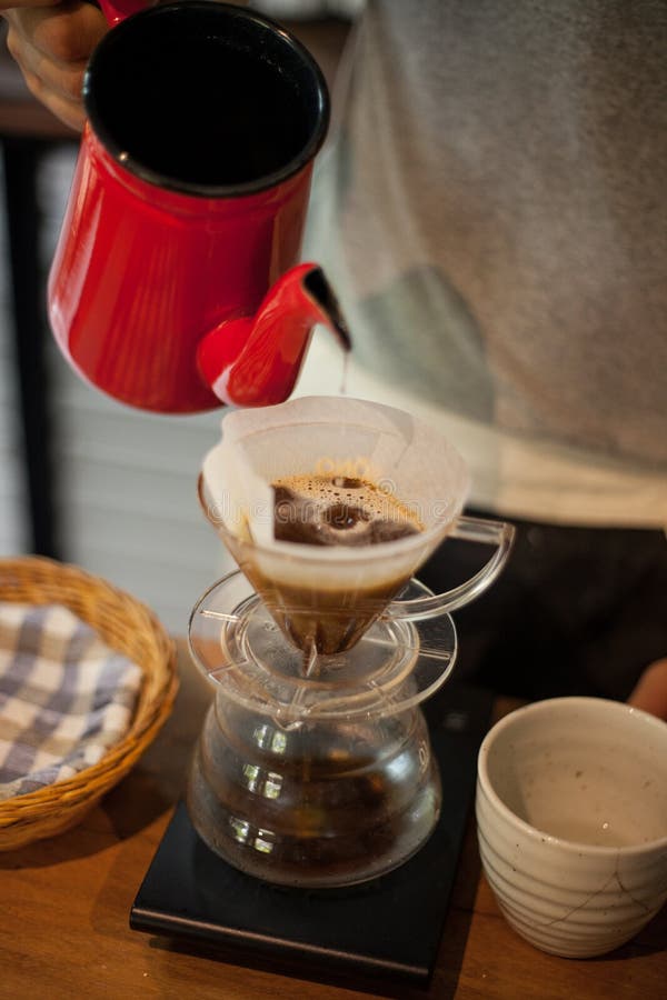 Pour Over Coffee Drip Brewing Stock Photo - Image of brew, drip: 97275268