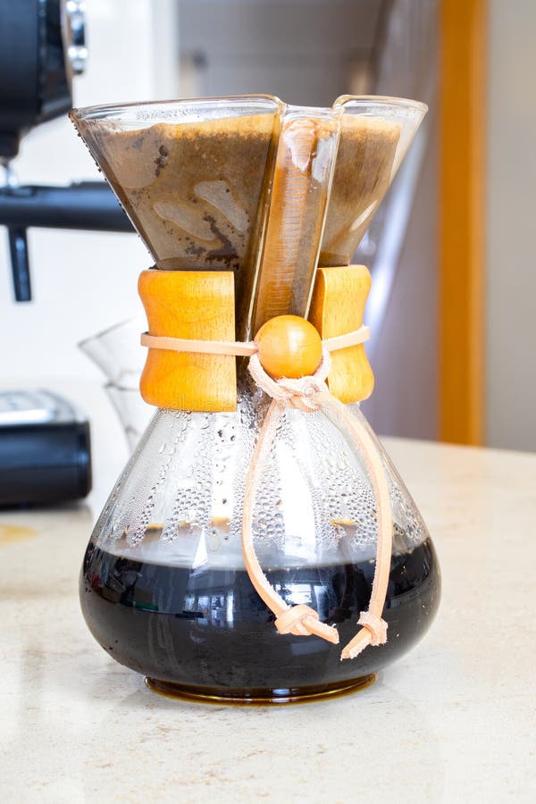 Pour Over Coffee Maker in the Morning Stock Image - Image of produce ...